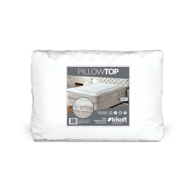 Pillow Top Para Colchões Solteiro Fibras Petfom Trisoft