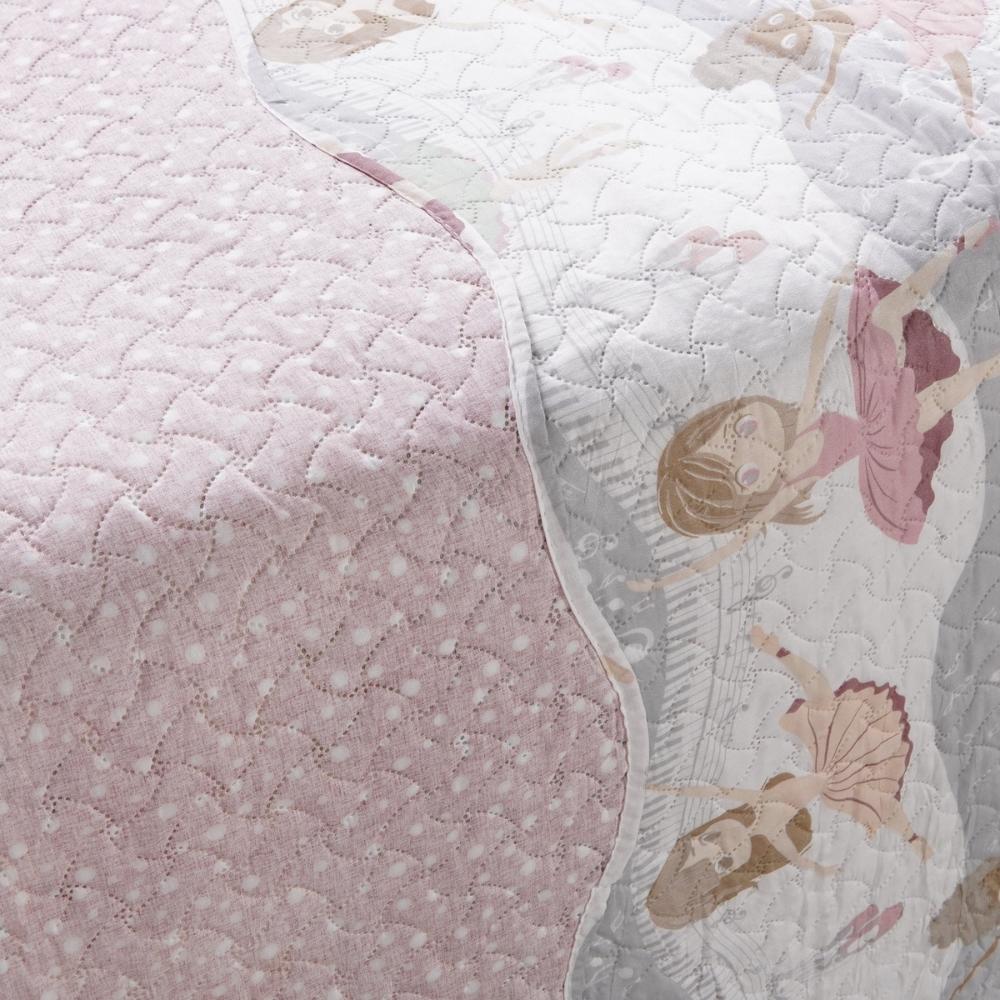 Kit Colcha Cobreleito Solteiro Ballet Ultra Lisse Infantil Kids Bene Casa